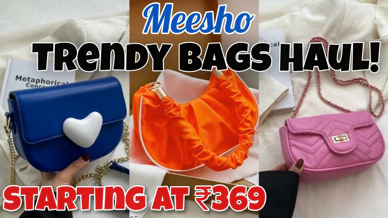 *MEESHO BAGS HAUL*Only RS 367😳l Trendy Sling Bag,Purse and more - YouTube