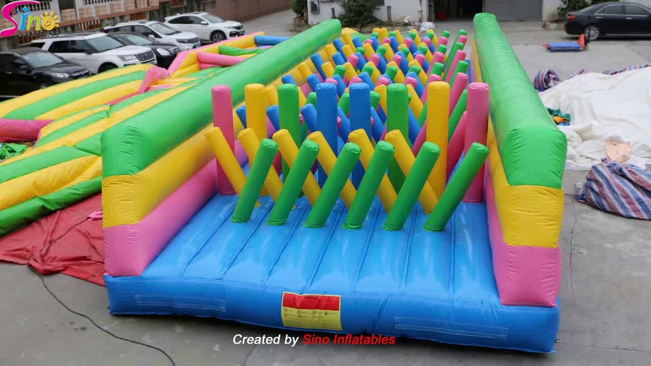 44'x18' Pile array kids N adults inflatable obstacle course with ...