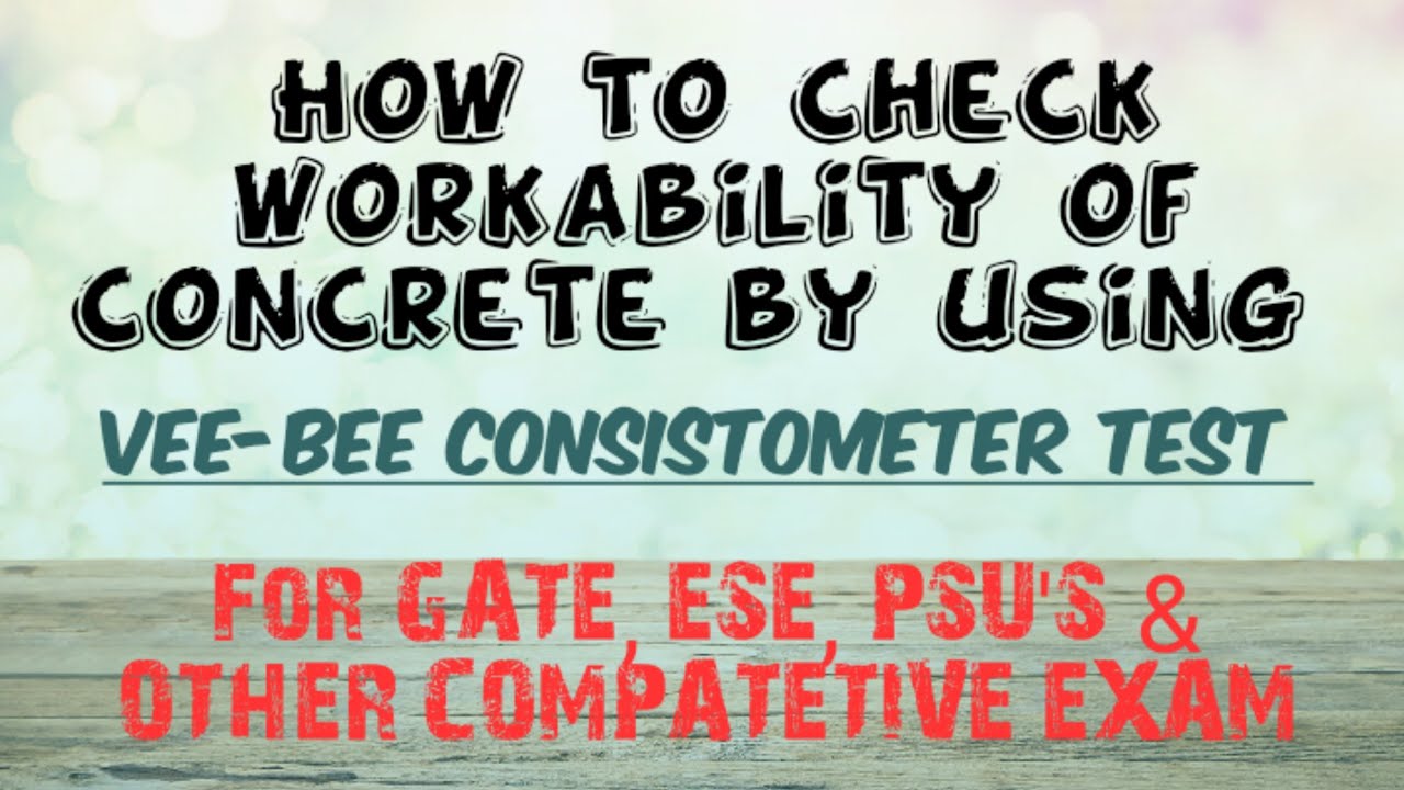 Vee-Bee consistometer test to check workability of concrete - YouTube