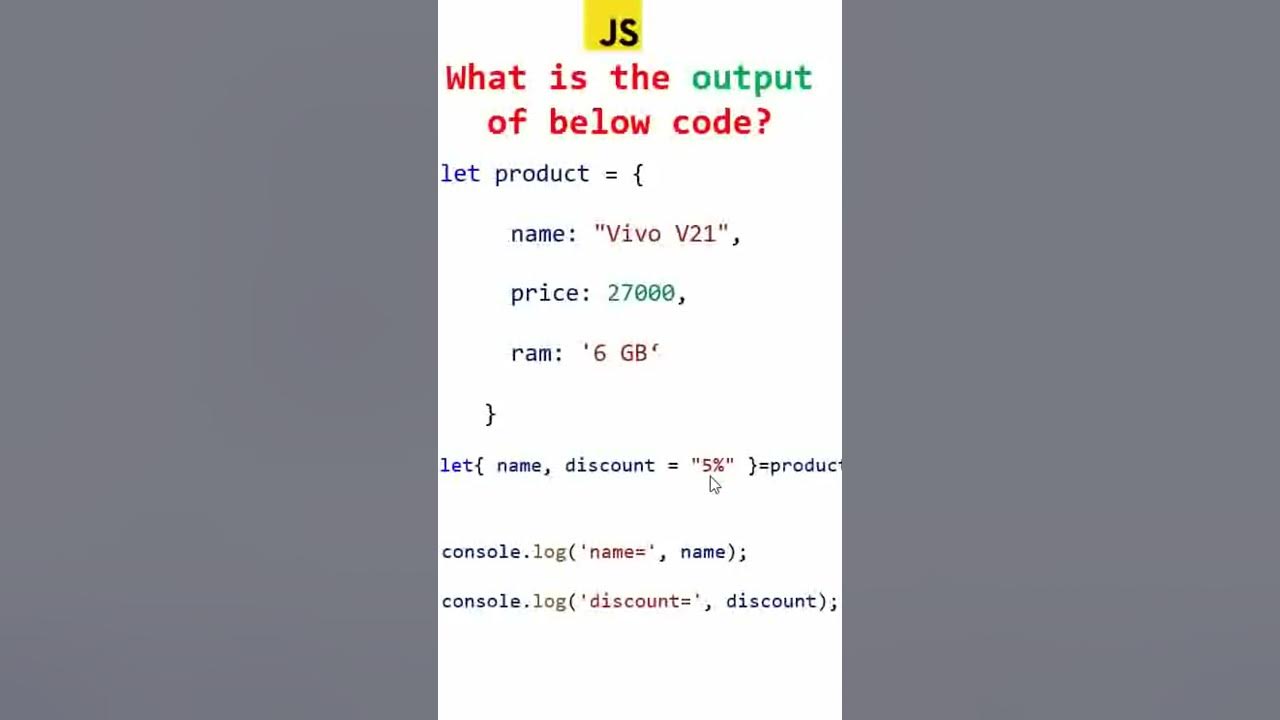 Object Destructuring In Javascript Javascript Interview Questions Javascript Webdevelopment