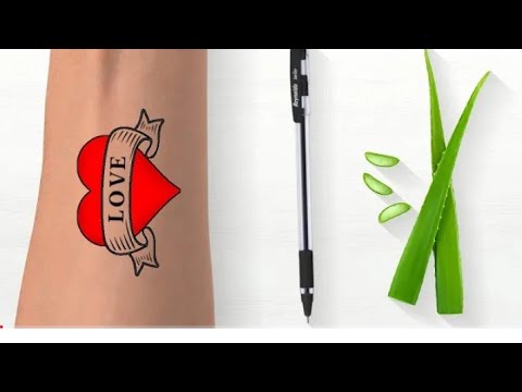 DIY Tattoo Tutorial Using Aloe vera AtHome How to make a tattoo | DIY ...