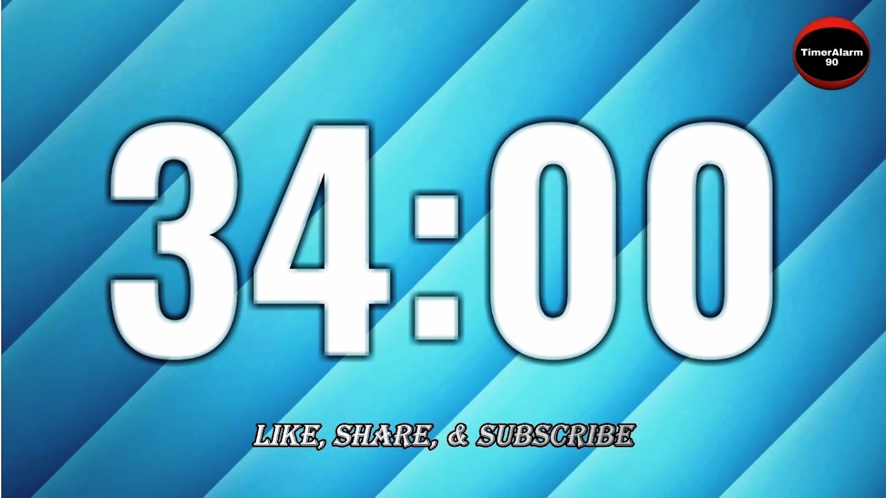 34 Minute Timer with Alarm - YouTube