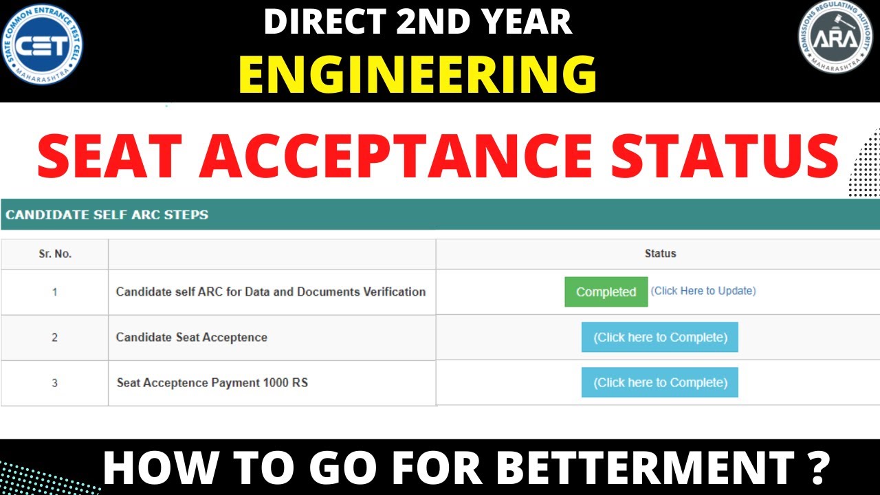 Seat Acceptance Status for DSE 2021 | How to go for Betterment | Dse ...