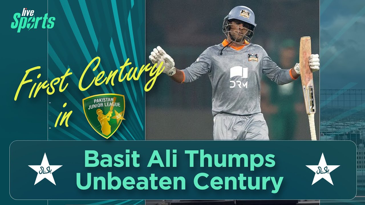 Basit Ali 1st Century In PJL | Match 4 | Gujranwala Giants vs ...
