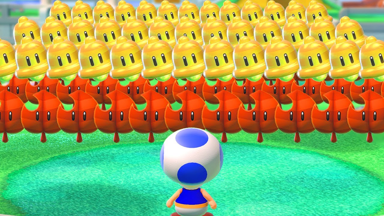 Can Toad collect 999 Super Bells & Super Leafs in Super Mario 3D World ...