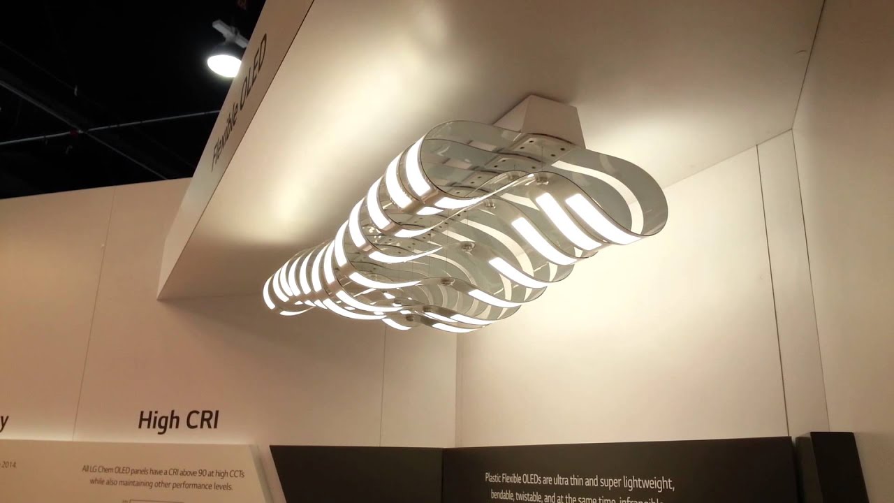 LG Chem Flexible OLED at Lightfair 2014 - YouTube