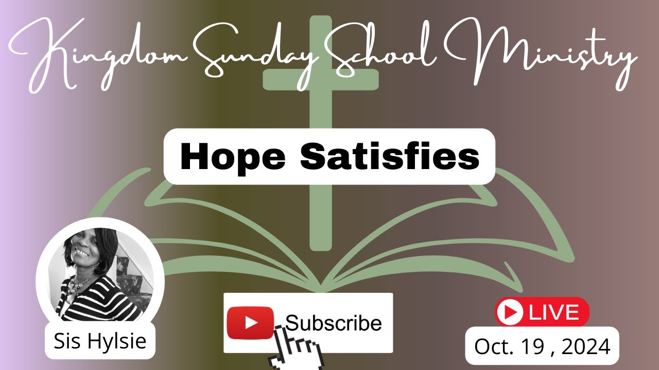 COGIC Sunday School Lesson for Oct. 19, 2024 Kingdom Sunday School ...