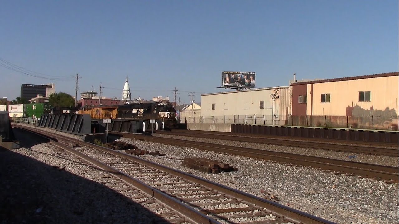 NS 259 with NS 1189, UP 8001, and NS 4523 at Wabash Avenue in Lafayette ...