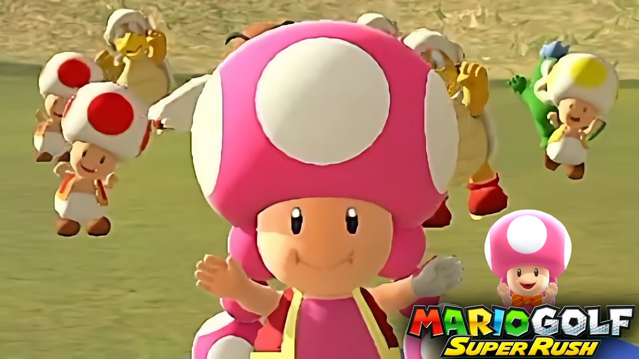 Mario Golf Super Rush Toadette vs Bowser Jr at Balmy Dunes - YouTube