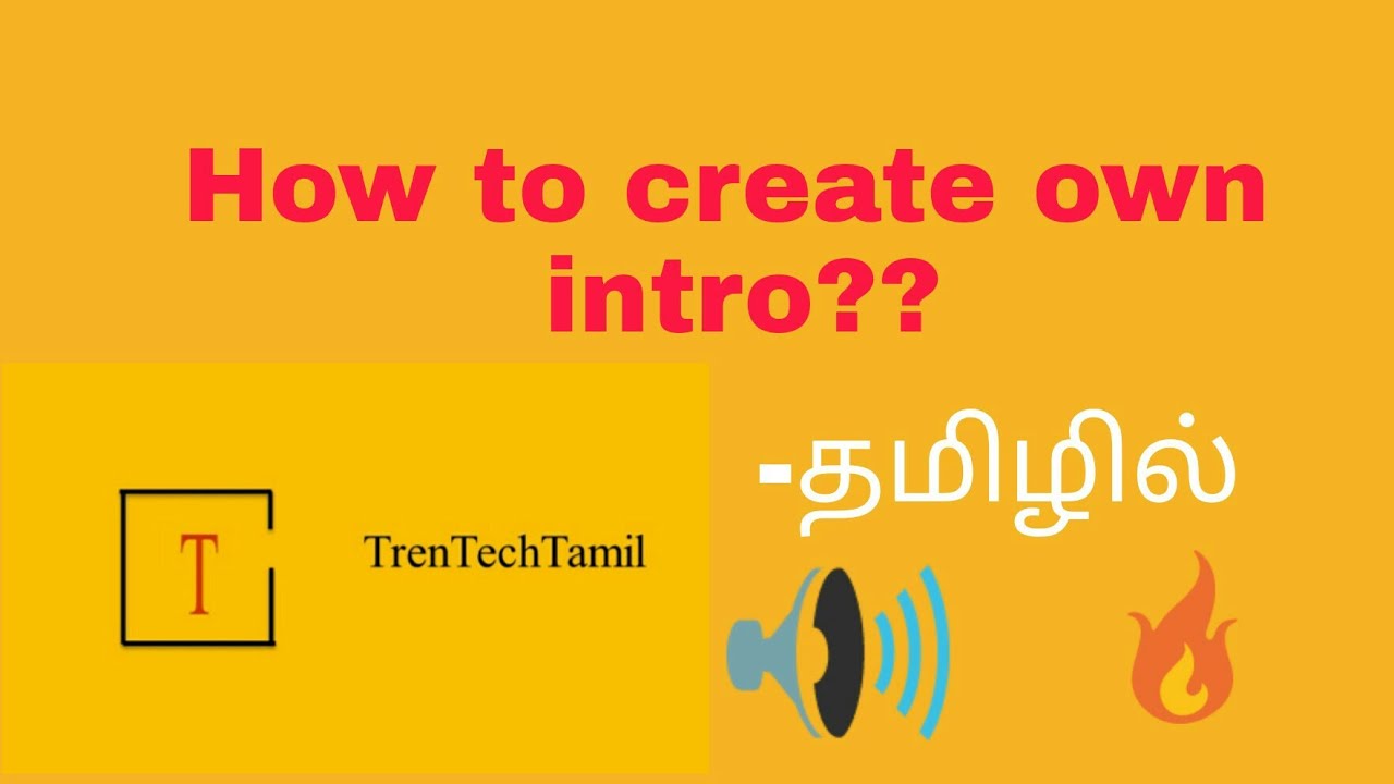 PowerPoint intro tamil / YouTube intro making in Tamil / new 2D intro ...