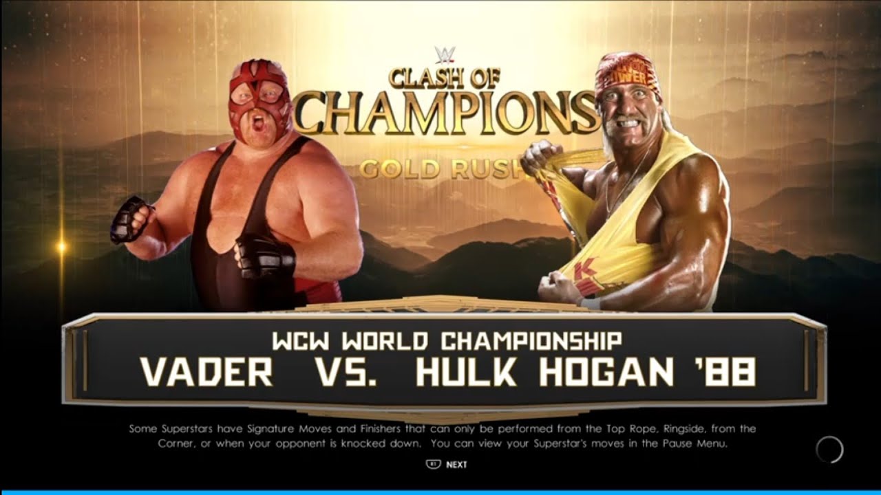 Vader vs Hulk Hogan WCW Clash of Champions 95. WWE 2K22 - YouTube