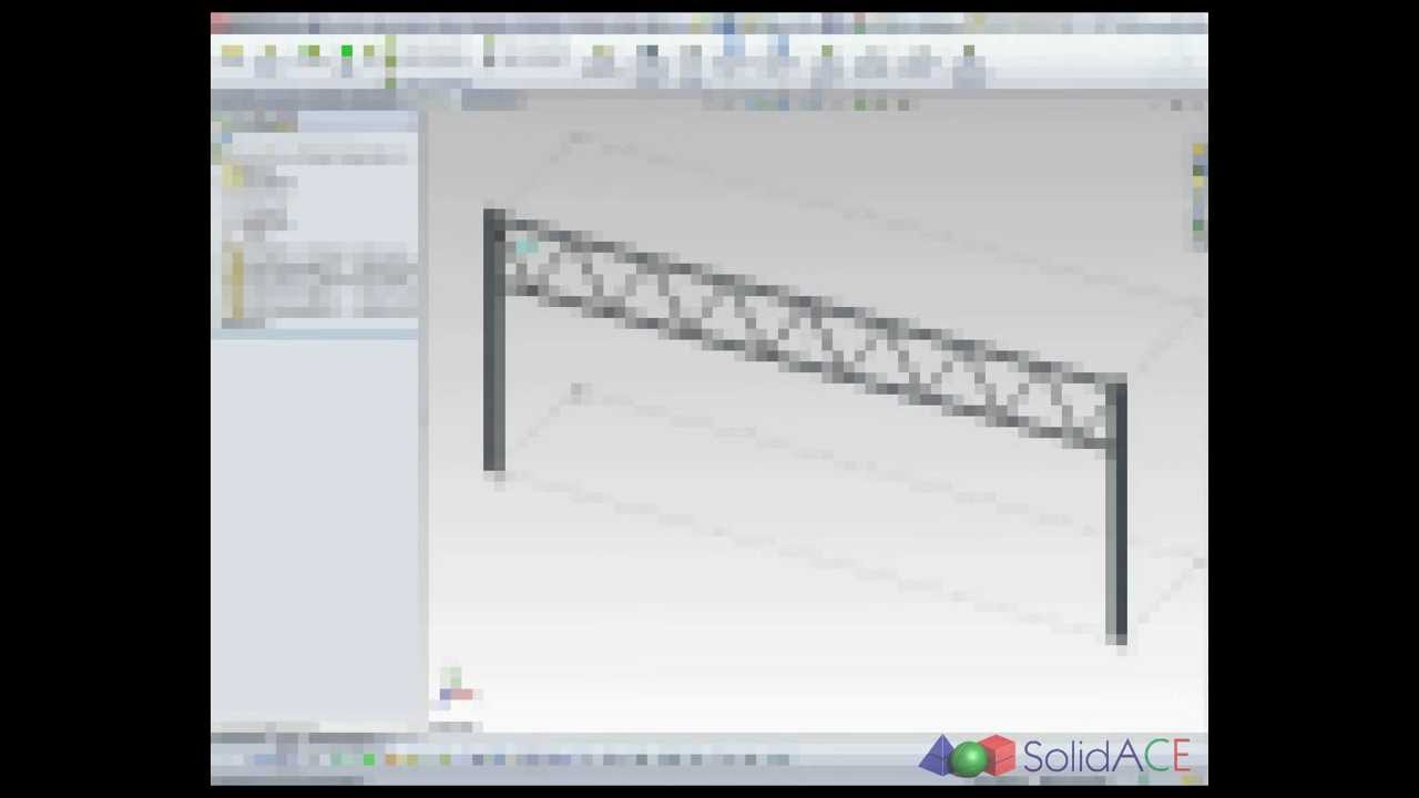 SolidWorks Truss modeling using original features of BuiltWorks - YouTube