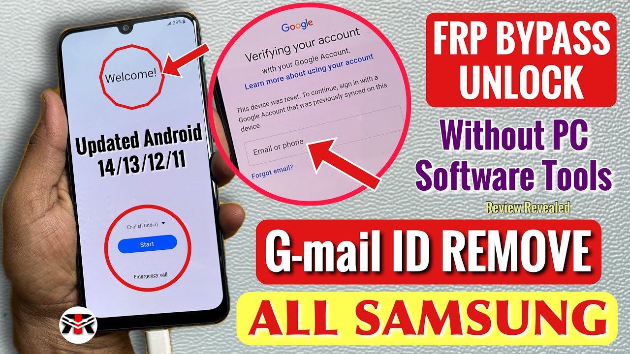 Android 13:- All Samsung Galaxy Frp Bypass Without Pc 2024 || No Code ...