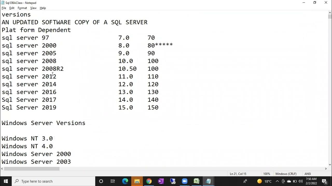 Sql DBA Batch 42 Class 8 - YouTube