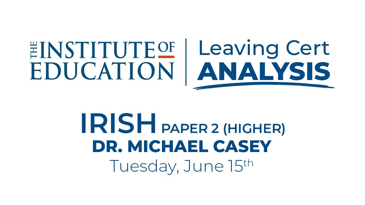 Reaction To Leaving Cert 2021 Irish Paper 2 (H) - YouTube