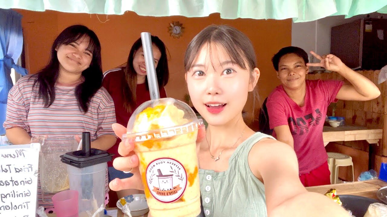 I tried FILIPINO FAMOUS MANGO SHAKES! 🥶🇰🇷🇵🇭 - YouTube