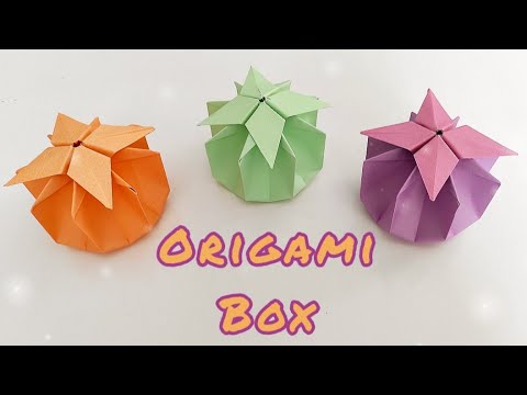 Origami decorative box making/how to make a beautiful box out of paper ...