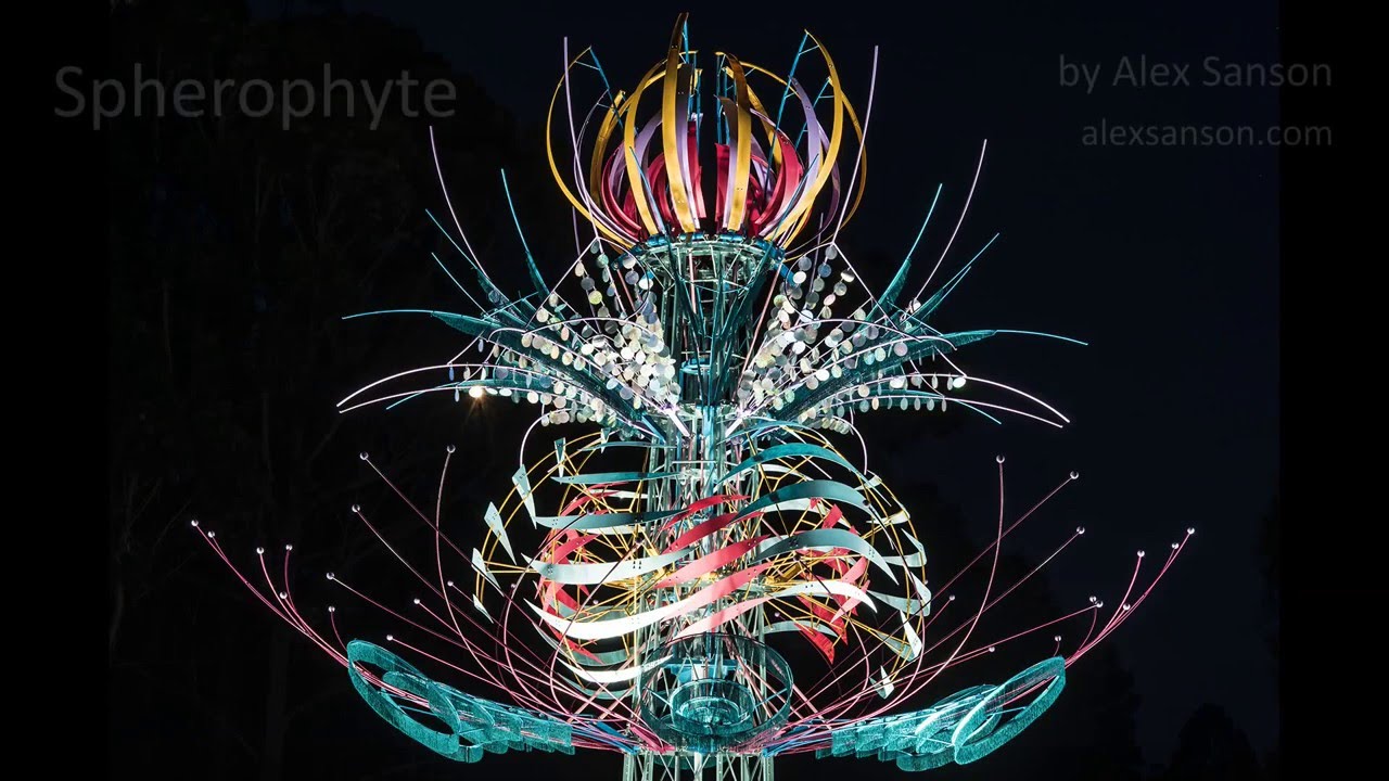 Spherophyte kinetic sculpture by Alex Sanson - YouTube