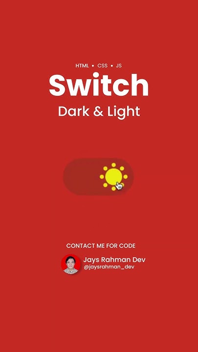 Switch Dark & Light Mode (Moon & Sun) with HTML, CSS, JS - HUBUNGI UNTUK SYNTAX (CONTACT FOR ...