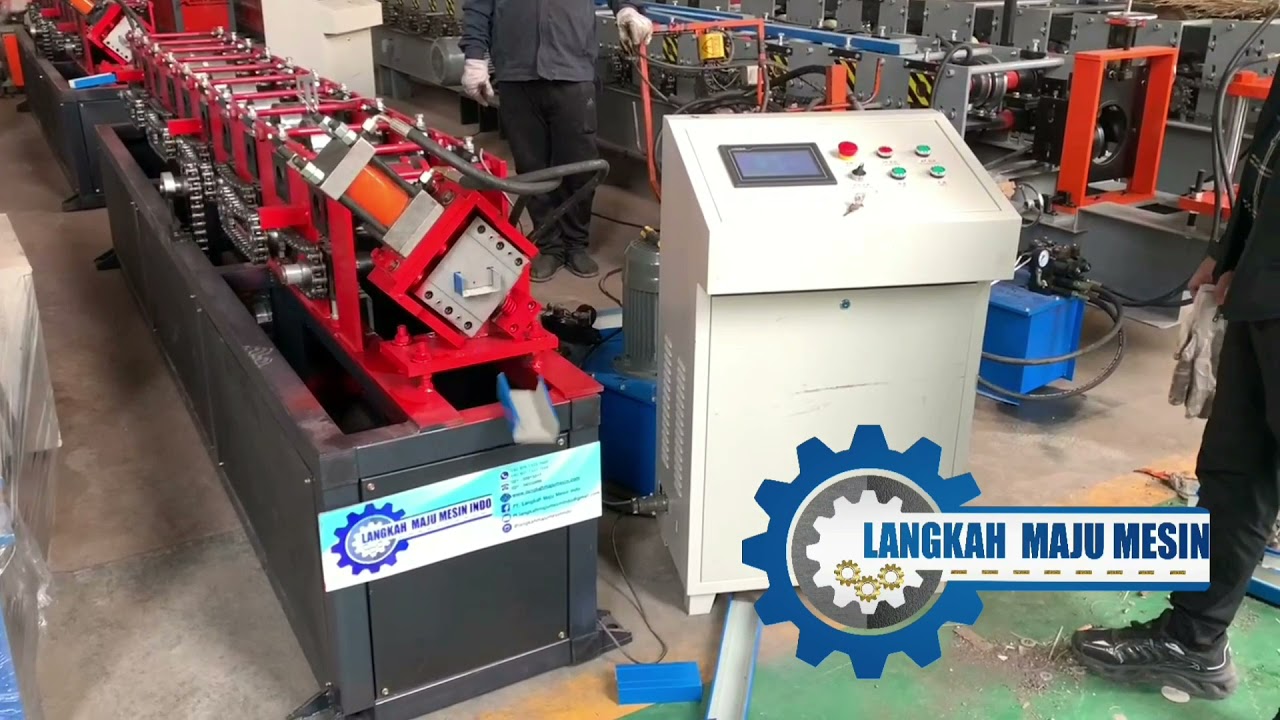 Mesin Baja Ringan Kanal C & Reng 45 - YouTube