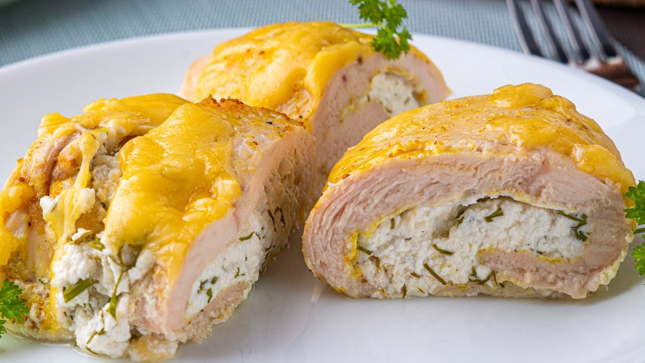 Delicious Chicken Fillet Recipe! Chicken rolls with cottage cheese ...