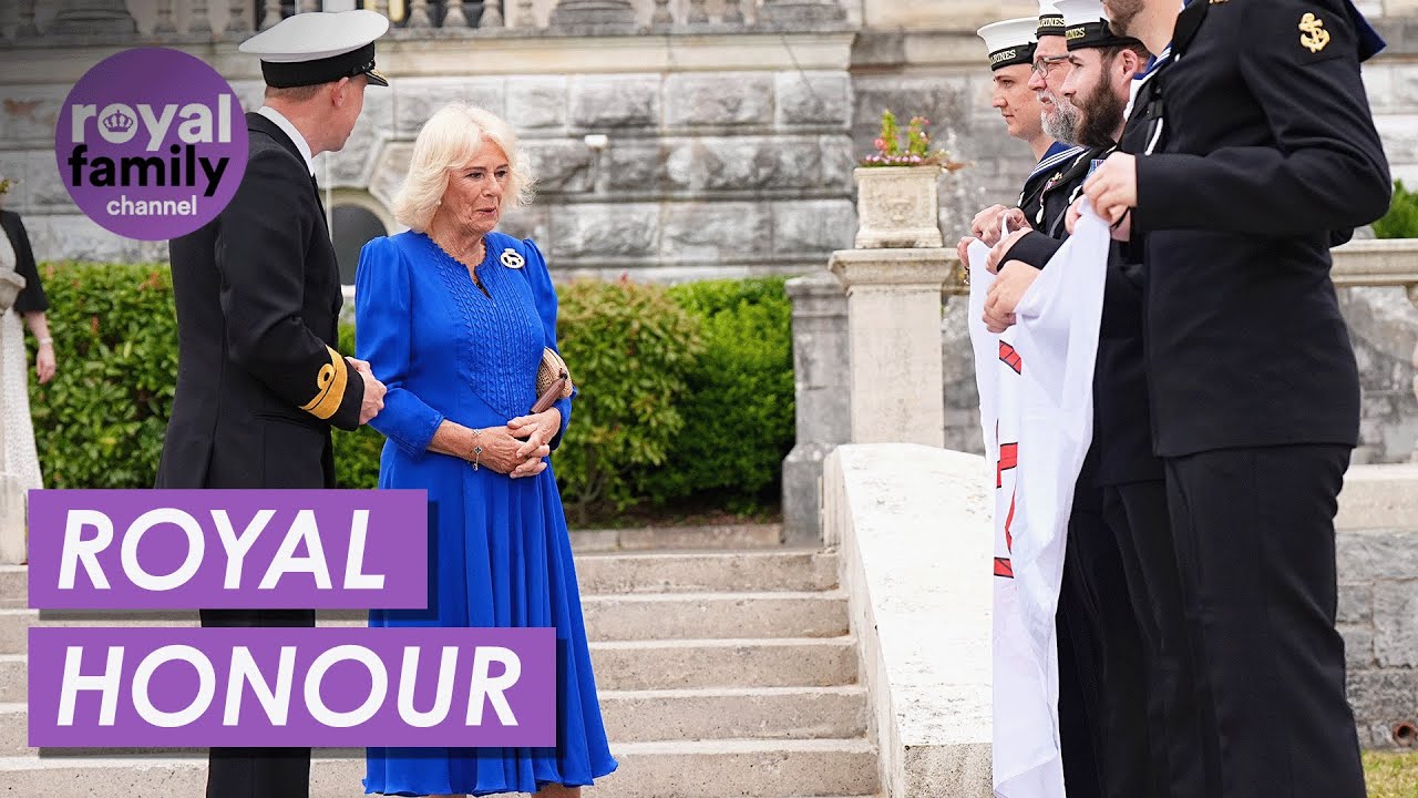 Queen Camilla Marks Historic Naval Milestone with HMS Astute Crew - YouTube