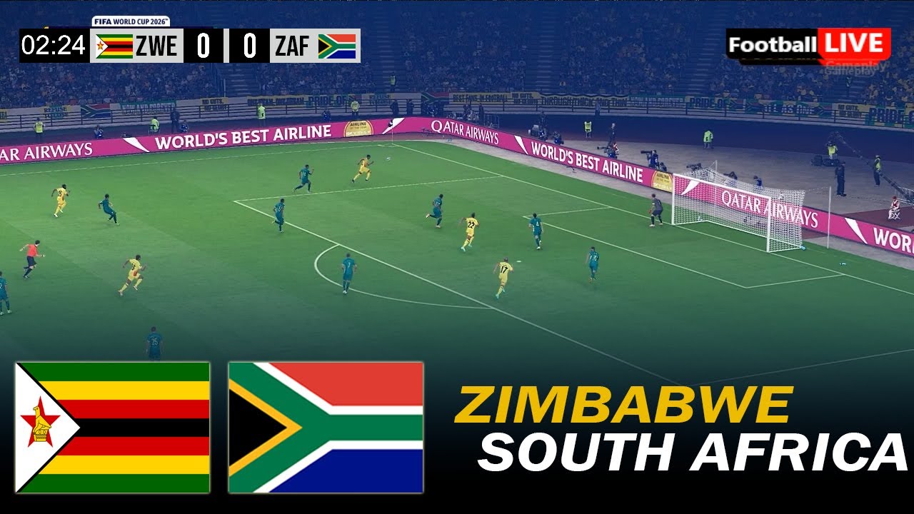 ZIMBABWE vs SOUTH AFRICA - CAF FIFA WORLD CUP 2026 QUALIFIERS | Full ...