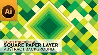 Seamless Square Paper Layer Abstract Background in Adobe Illustrator
