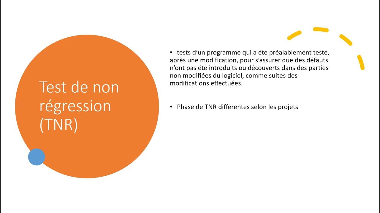 Phase de test - les TNR ou Test de Non Régression - YouTube