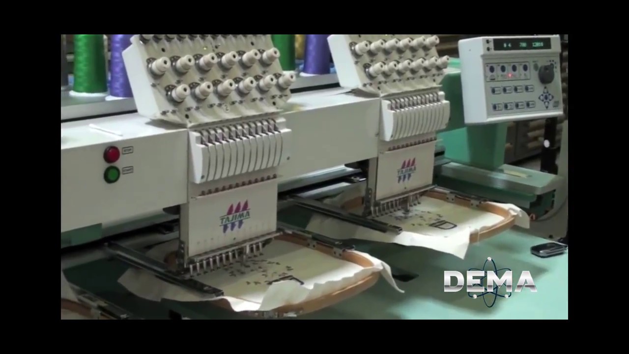 Tajima Embroidery Machine TMFXII-C1204 - YouTube