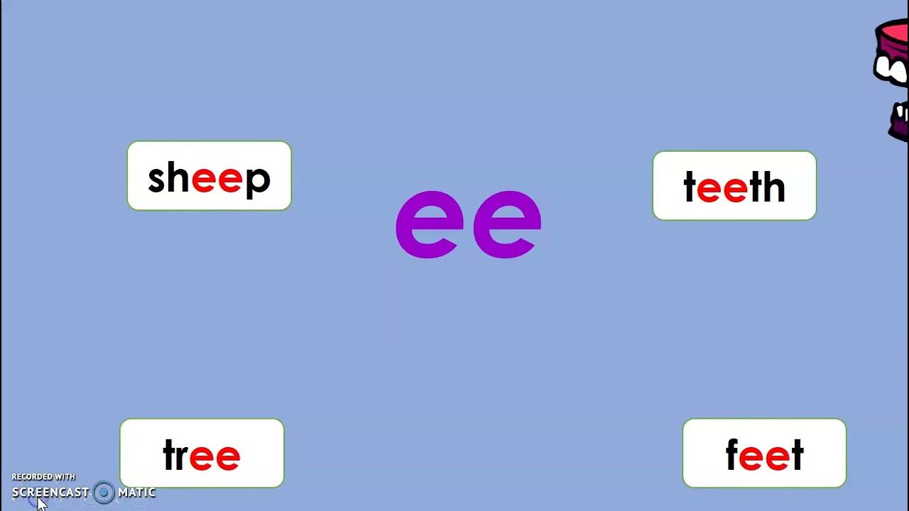 long e sound spelling patterns 'ee' 'ea' - YouTube