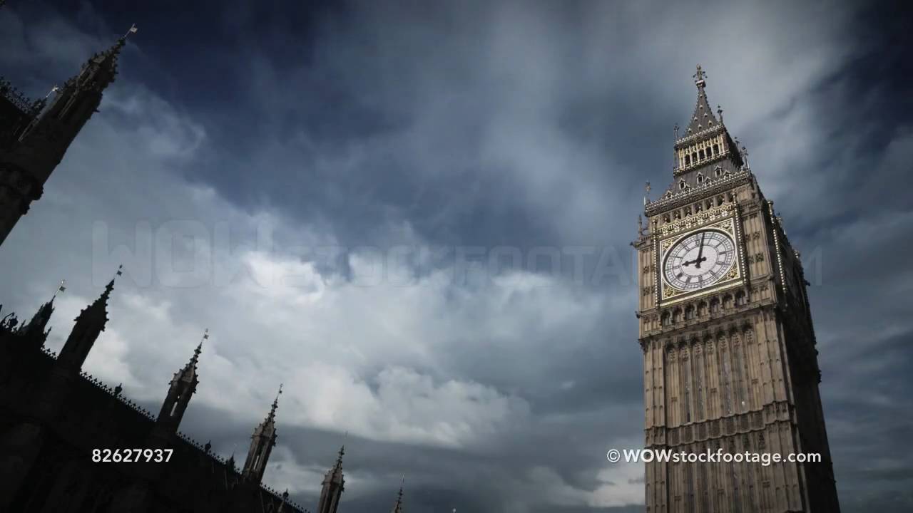 Storm clouds passing over Big Ben/ London, England - YouTube