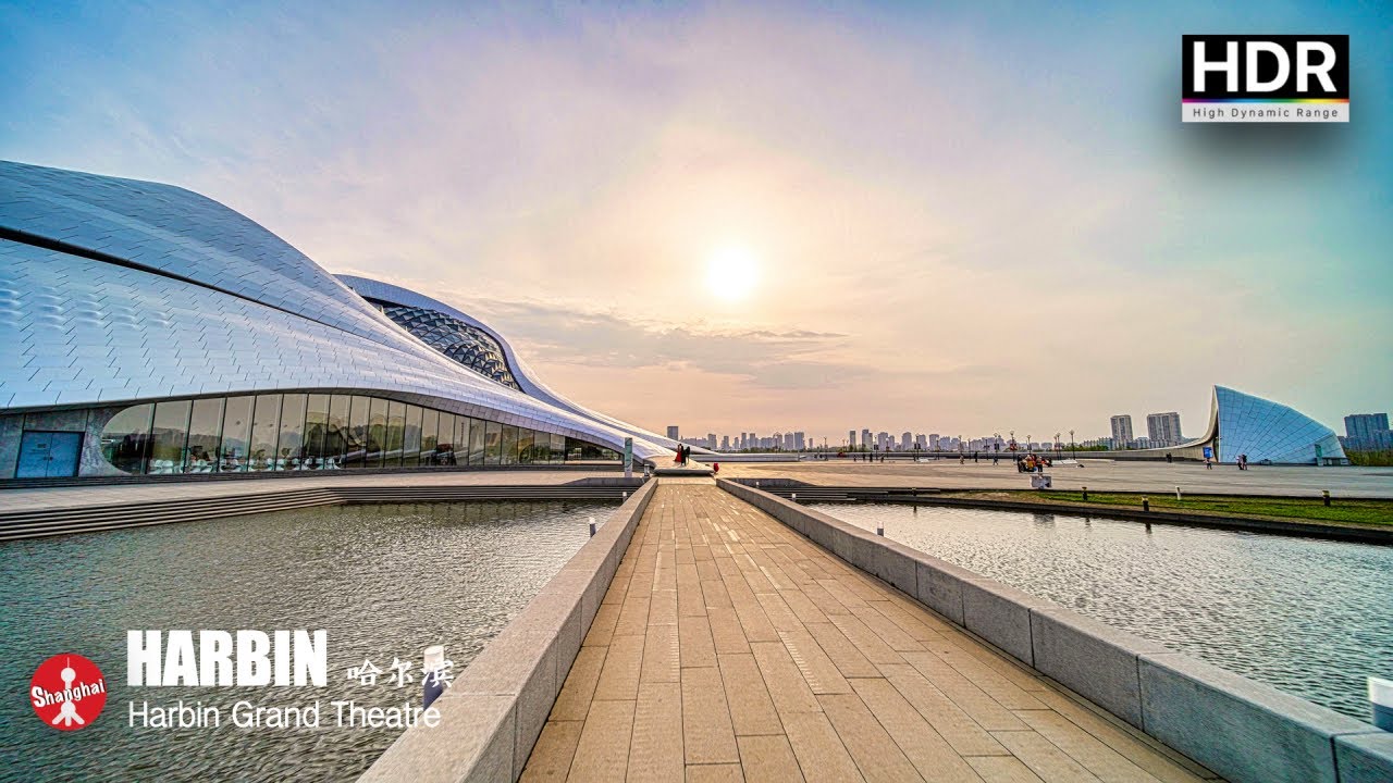 [4K HDR] Harbin Walking Tour | Giant Snow Sculpture - Harbin Grand ...
