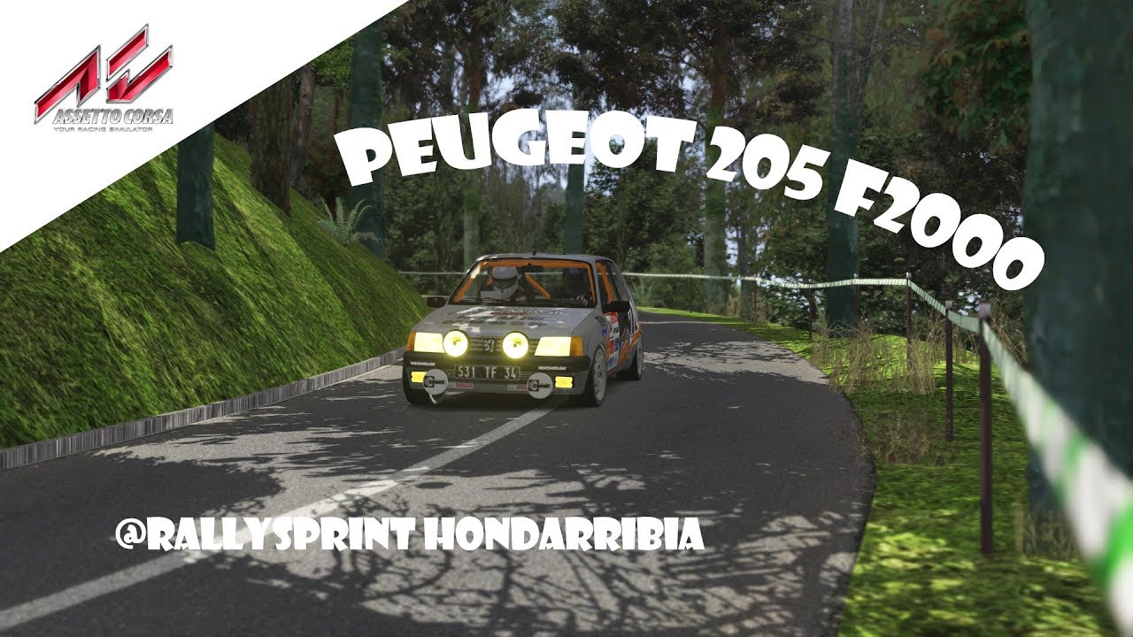 [Assetto Corsa Rally] Peugeot 205 F2000 - @RallySprint Hondarribia ...