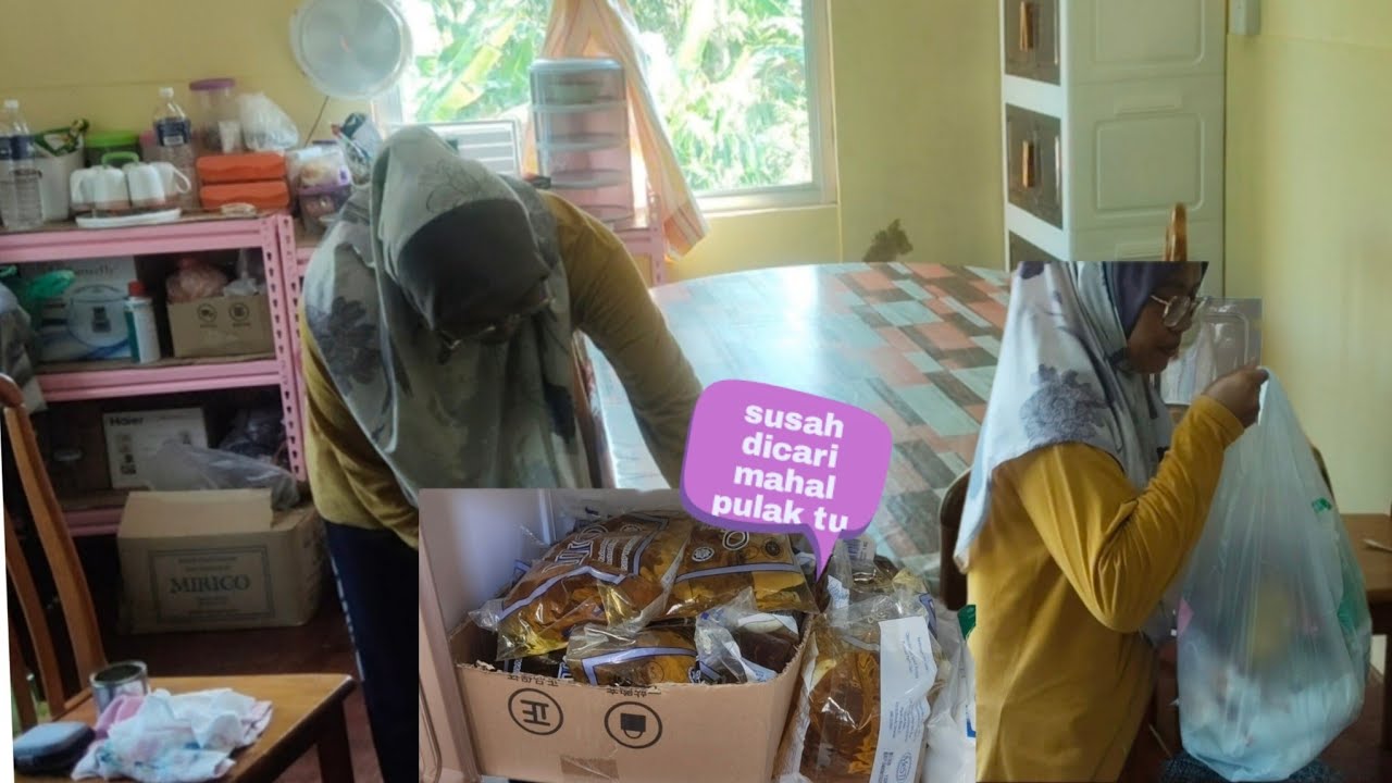 AKTIVITI PAGI, TUKAR LAPIK MEJA DAN KEMAS² SIKIT². DI RUMAH KAYU TIANG ...