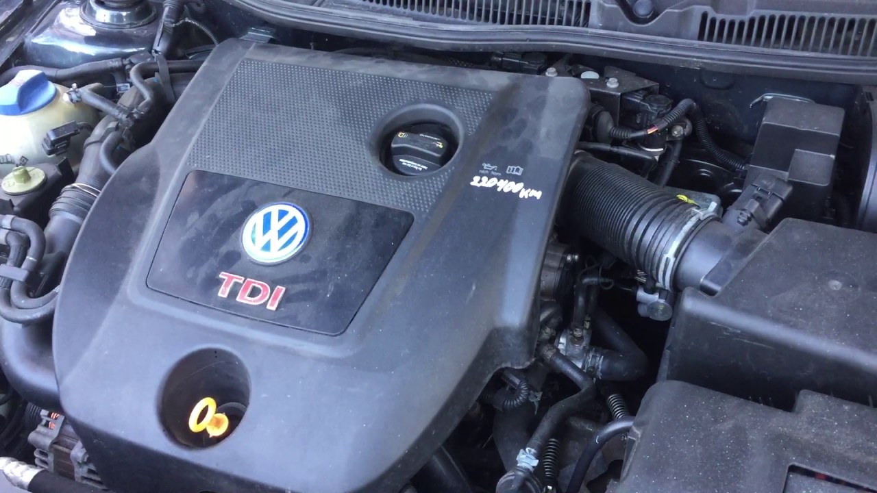 VW Bora 1.9 TDI ARL - engine shaking with strange sound - YouTube
