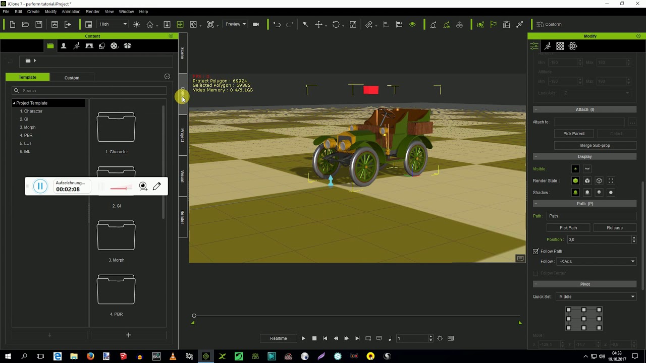 Iclone 7 Tutorial - animate and perform a automobile without physics ...