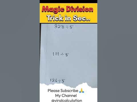 Magic Division tricks!! #shorts #youtubeshorts #mathtricks #vedicmaths ...