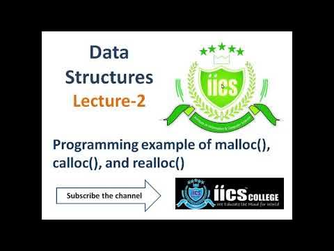 Data Structures | Programming Example of malloc, calloc, & realloc | By ...