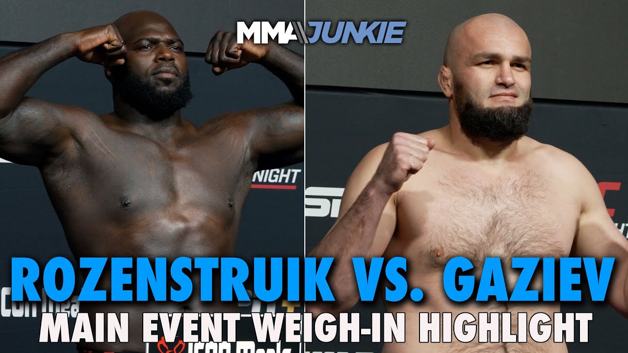 Jairzinho Rozenstruik, Shamil Gaziev Make Weight for Main Event | UFC ...