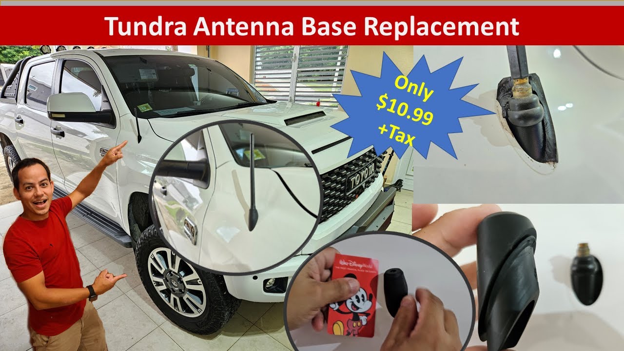 Replacing the Antenna and its Broken Base on my Toyota Tundra - YouTube