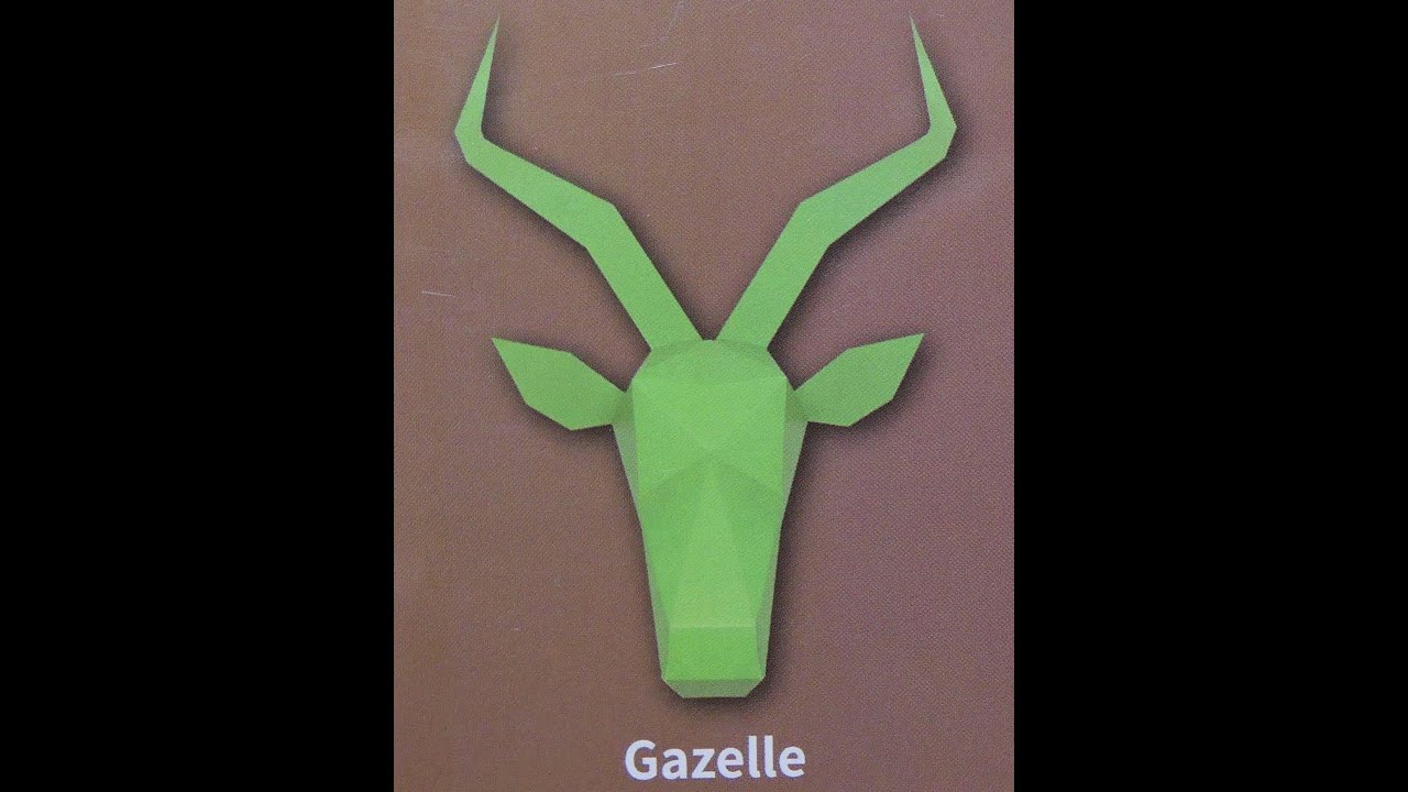 easy paper sculpture (origami) - Gazelle - YouTube