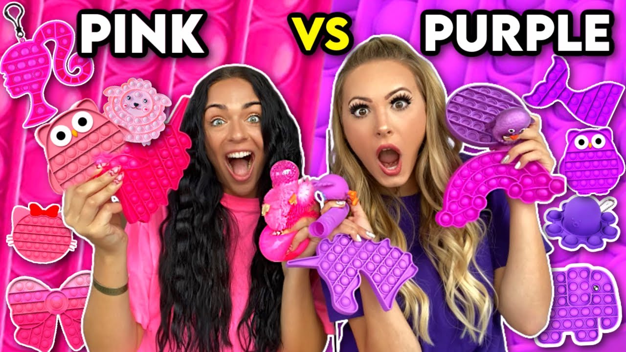 PURPLE vs PINK Fidget Shopping with PurpleStars02!!! *anything you can ...