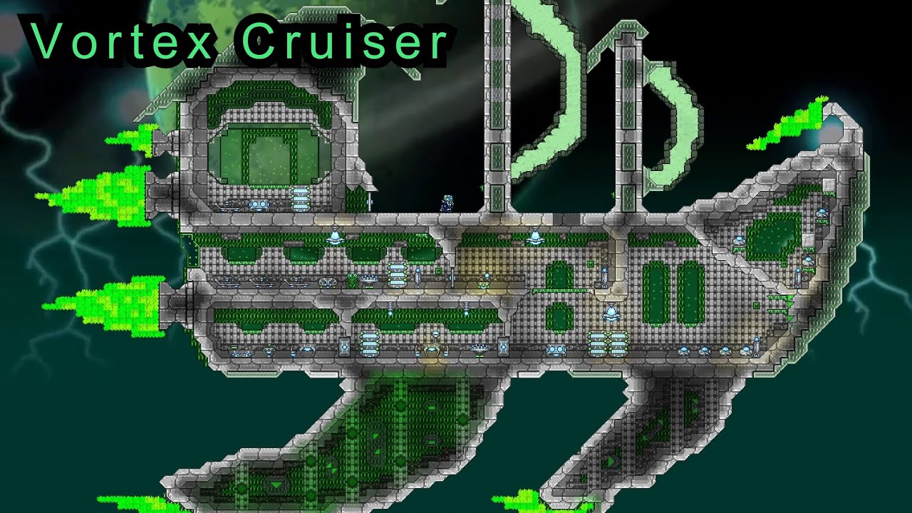 Terraria Build Time-lapse #6: Vortex Cruiser - YouTube
