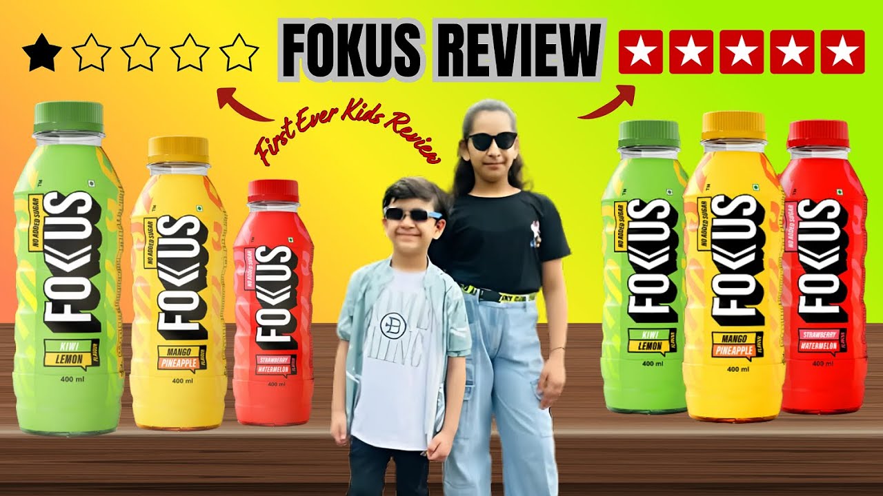 FOKUS Energy Drink Review 🍹 | First Ever Kids Review | Honest Taste ...