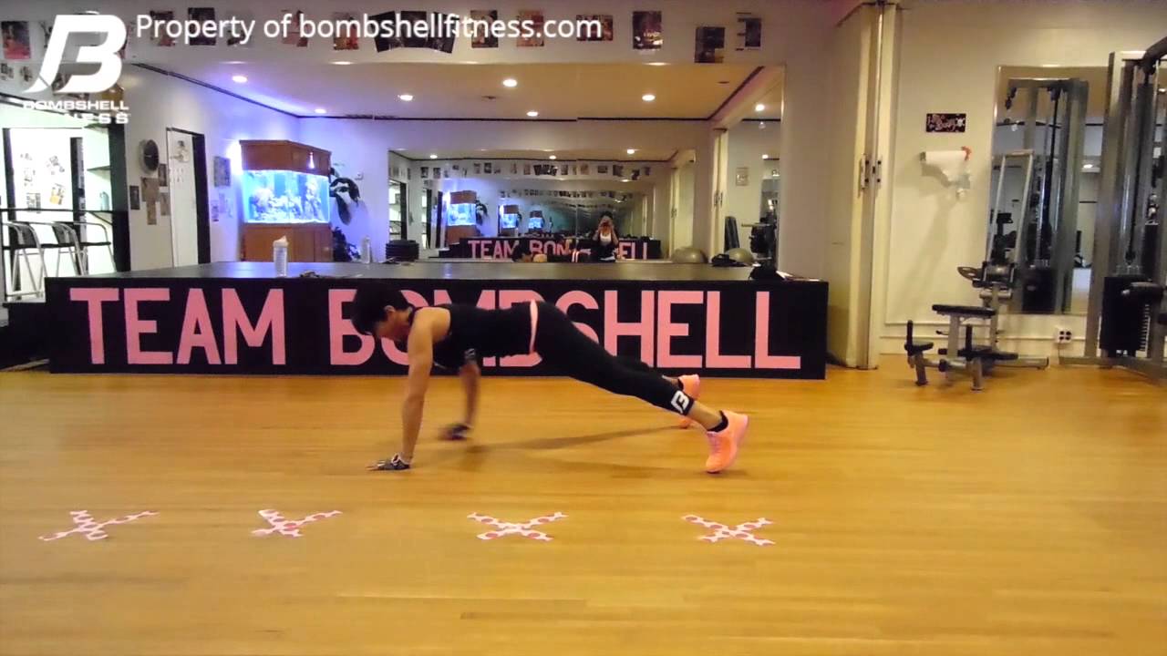 Bombshell Fitness - Walk Out, Push Up, Jump - YouTube