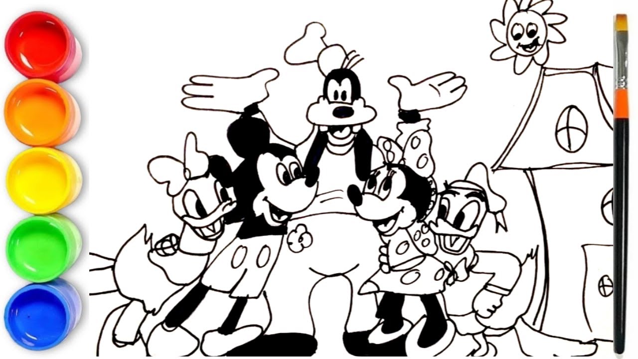 Mickey Mouse ClubHouse | Drawing Mickey Mouse and His Friends Drawing ...