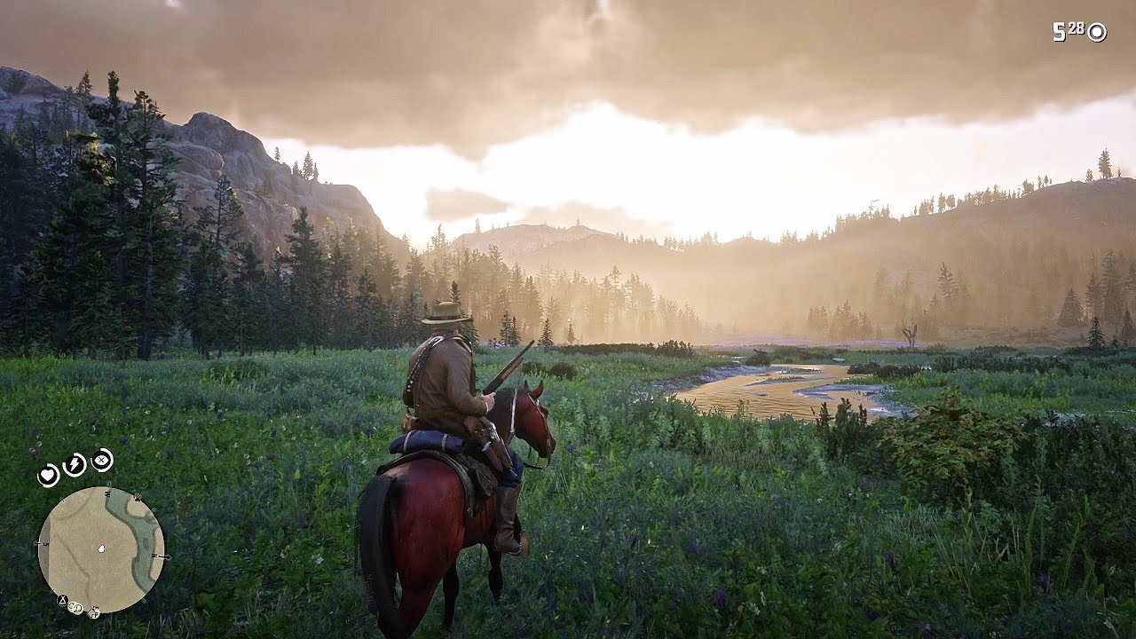 Rdr2 - When you are looking at most beautiful sunset in game - YouTube