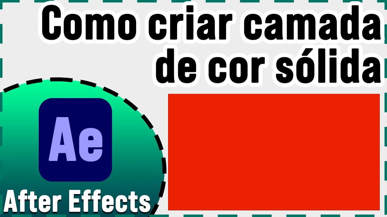 Como criar camada de cor sólida para tirar o fundo preto no After ...