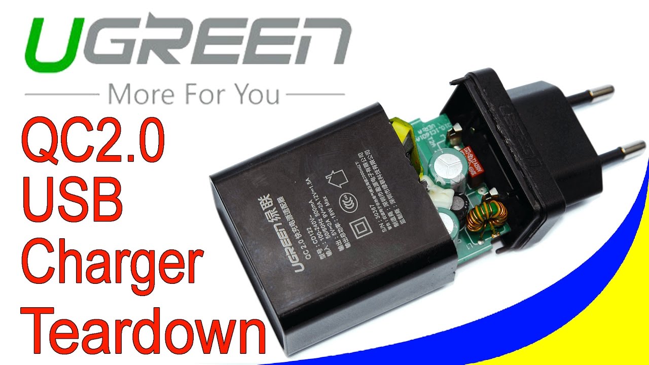 Ugreen USB Charger Quick Charge 2.0 EU Plug test and teardown - YouTube